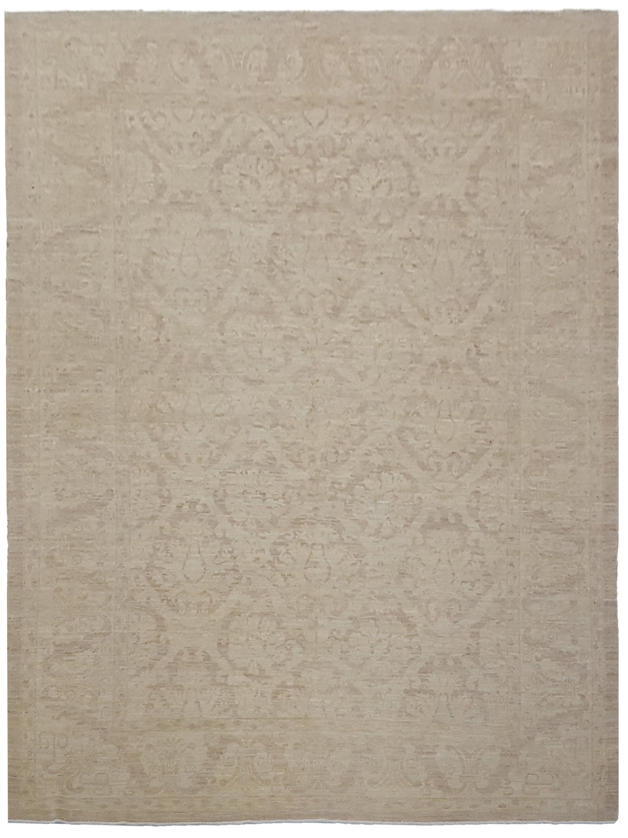 Pacific Tabriz-Pk 16658 Ivory Ivory Transitional Hand Knotted Rug ...