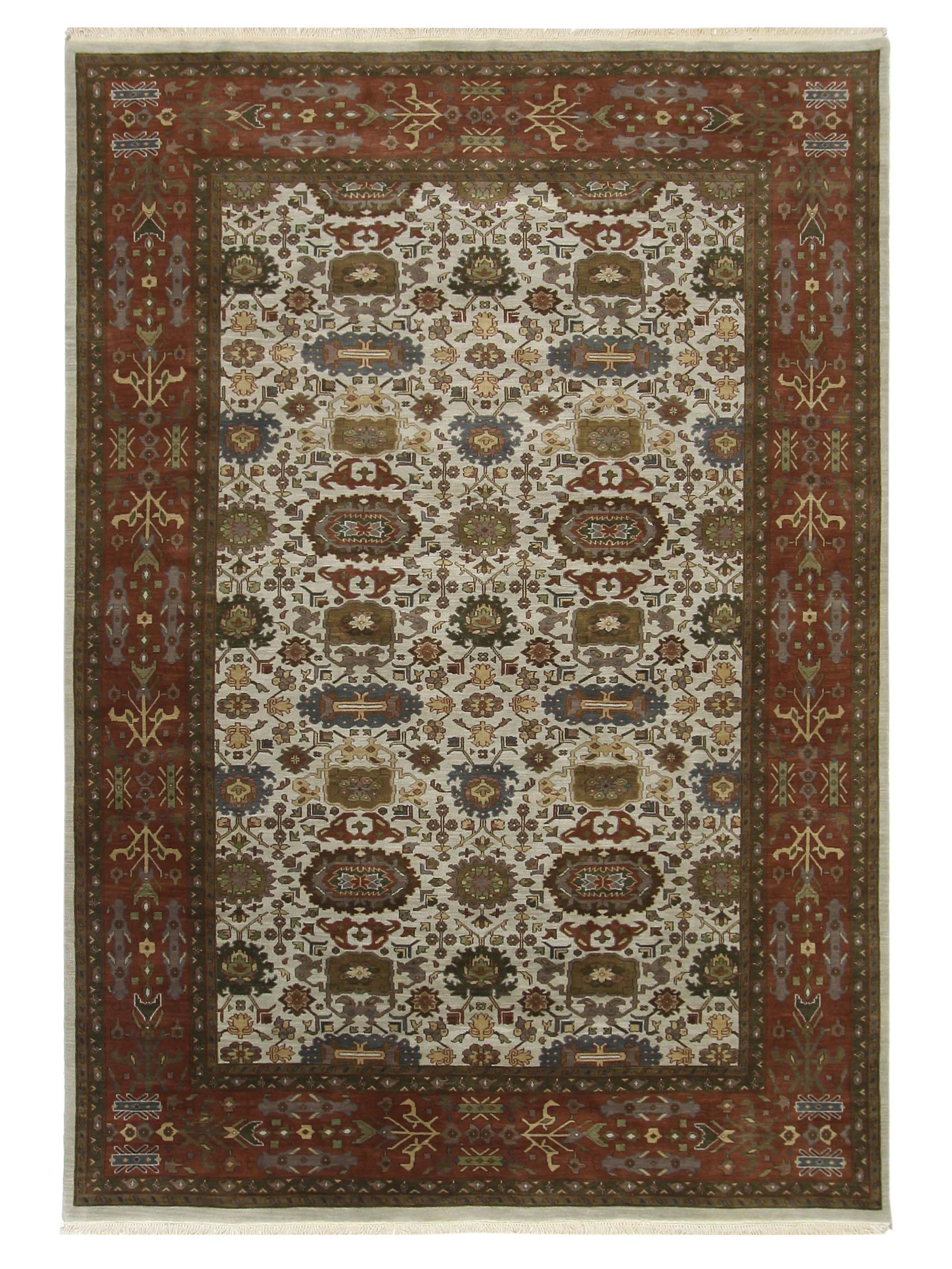 Pacific Tribal 27994 Ivory Rust Traditional Hand Knotted Rug – Pacific Rugs