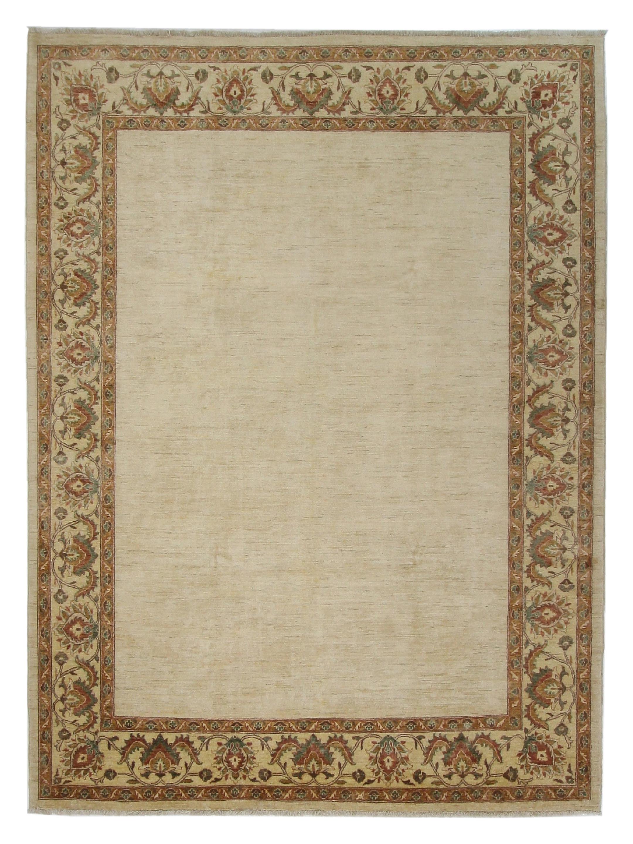 Pacific Ziegler 28954 Ivory Ivory Transitional Hand Knotted Rug ...