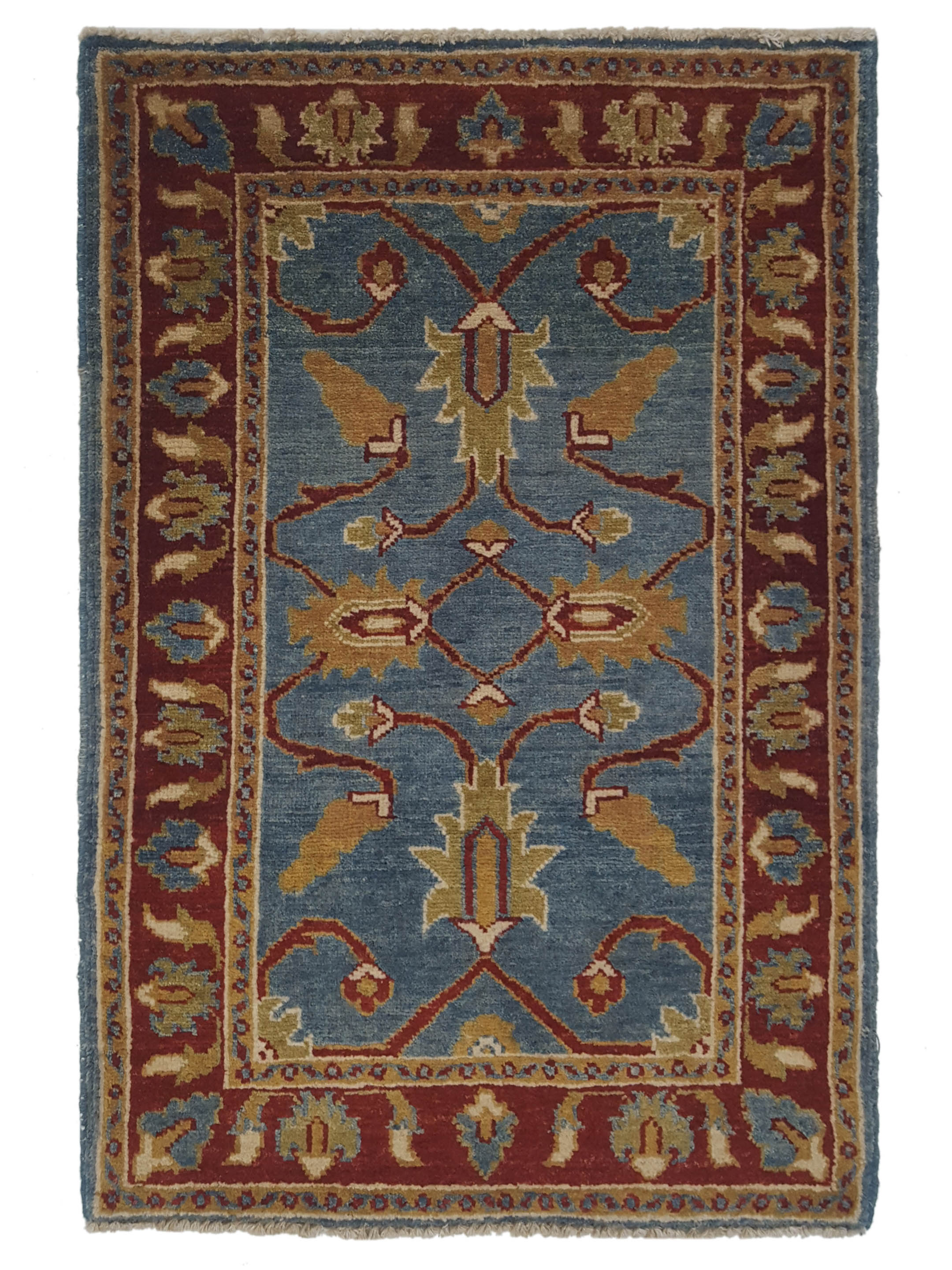 Pacific Ziegler 36146 Blue Rust Transitional Hand Knotted Rug – Pacific ...