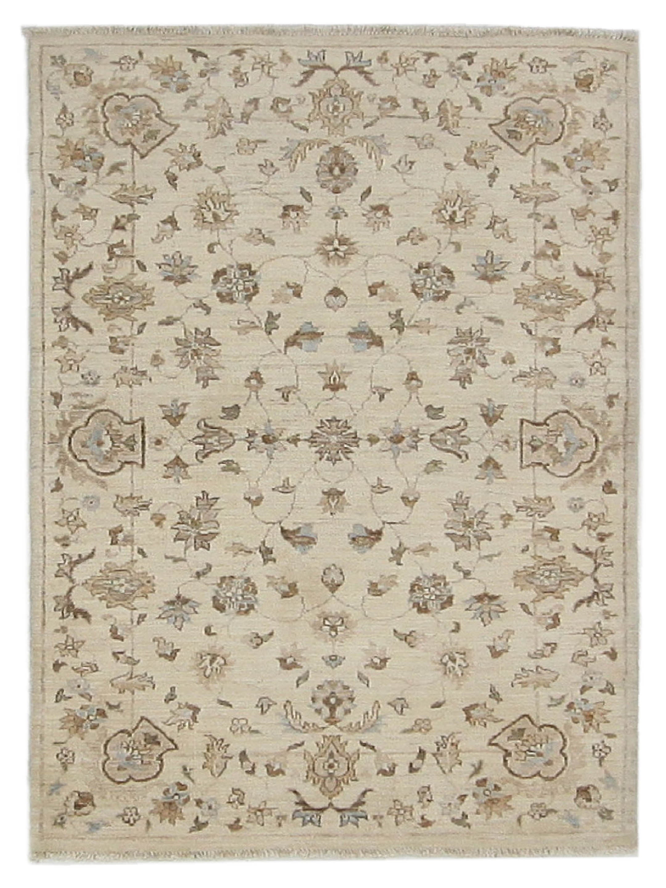 Pacific Ziegler 39454 Ivory Ivory Transitional Hand Knotted Rug ...