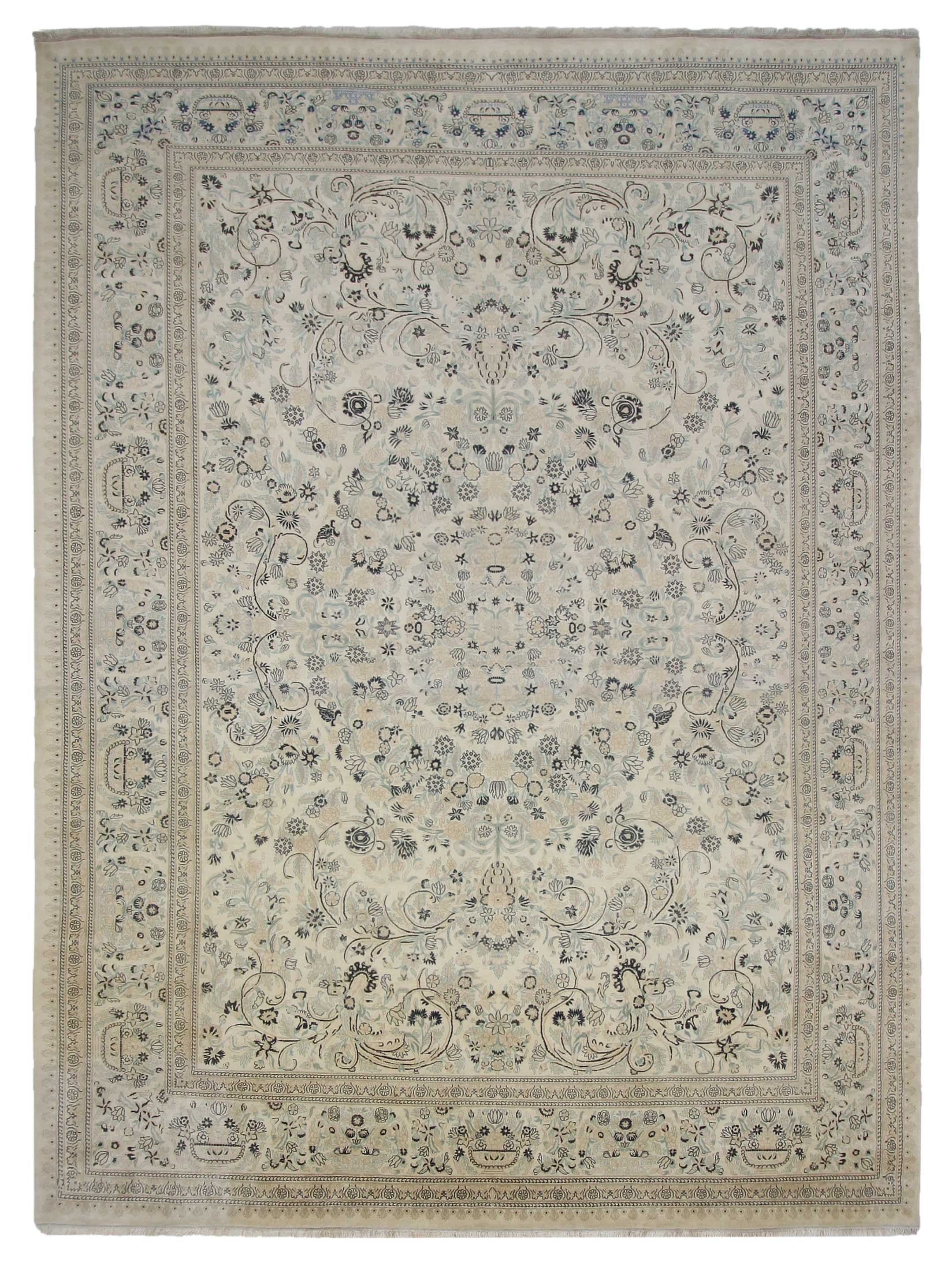 Pacific Classic 39612 Ivory Blue Traditional Hand Knotted Rug – Pacific ...