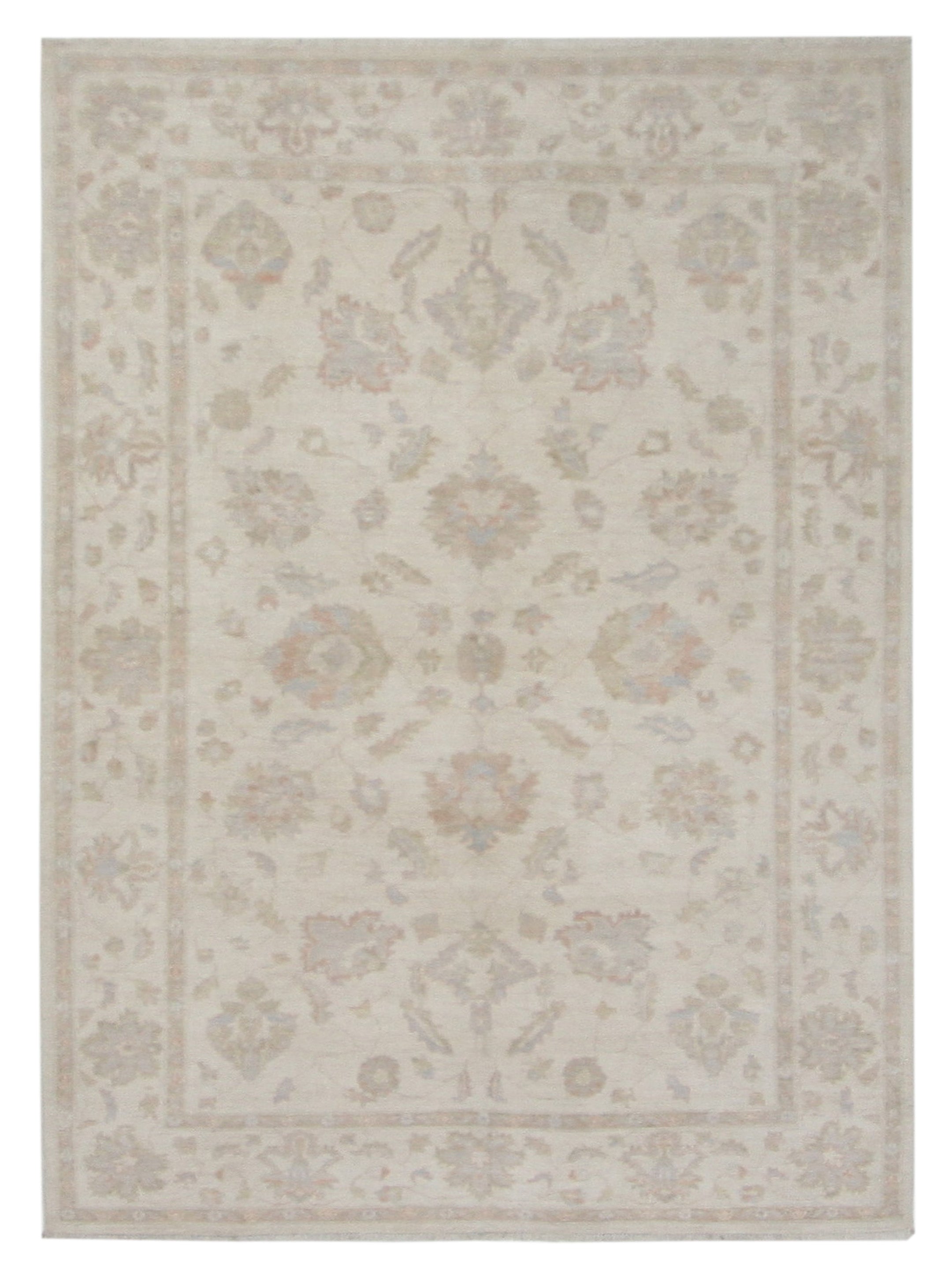 Pacific Ziegler 42125 Ivory Ivory Transitional Hand Knotted Rug ...