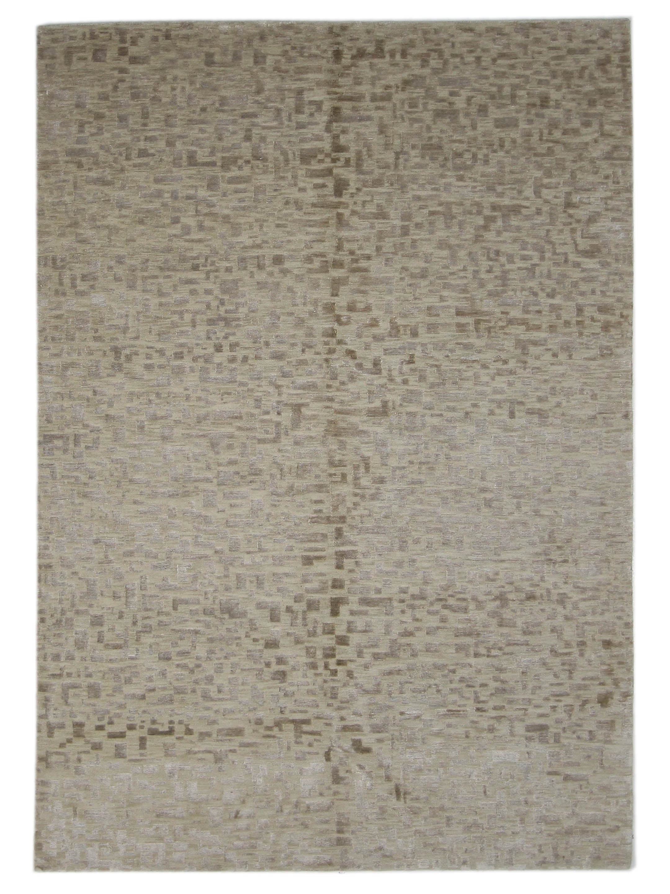Pacific Nepoli NEP-TARO Tan Rosewood Modern Hand Knotted Rug – Pacific Rugs