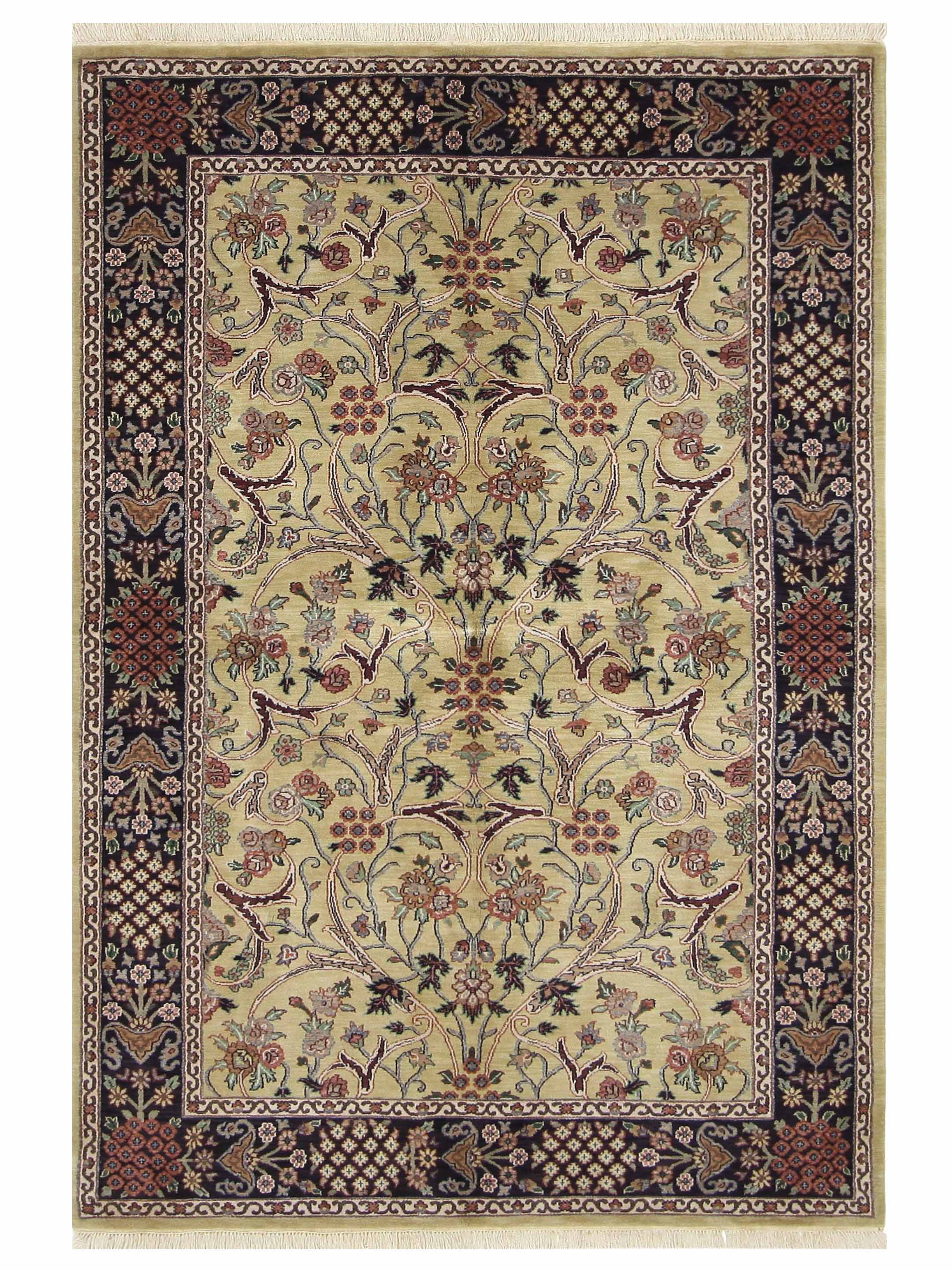Pacific Indo-Persian 66754 Gold Brown Traditional Hand Knotted Rug ...