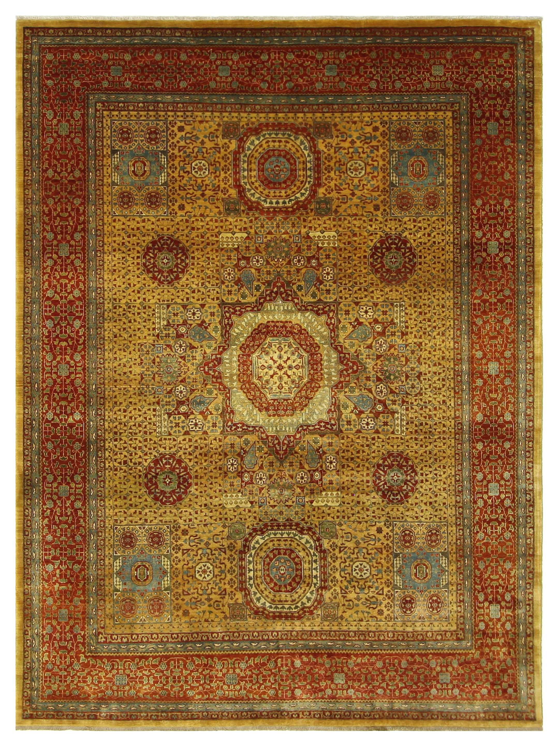Pacific Mamluk 66903 Dk.Gold Dk.Gold Traditional Hand Knotted Rug ...